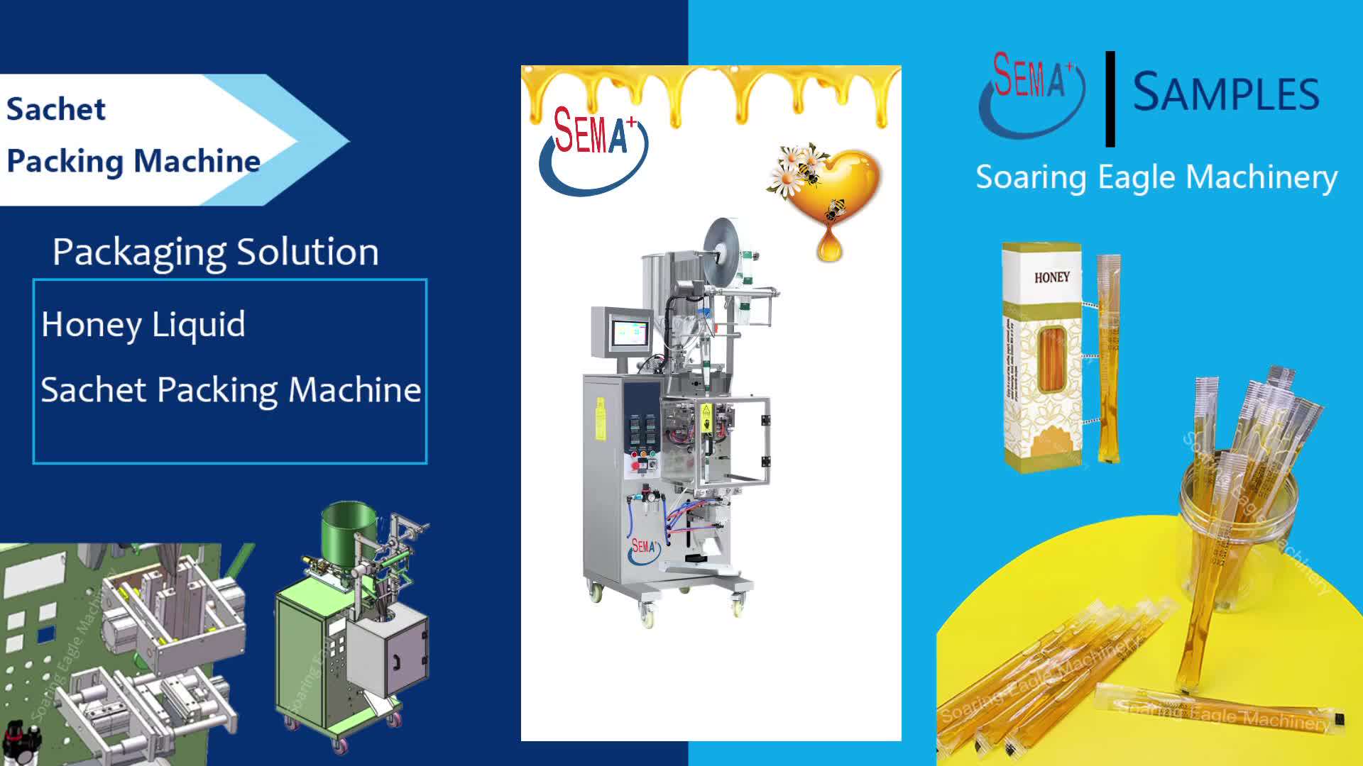 Honey Sachet Packing Machine Automatic Vertical 5-500g Best Honey Stick ...