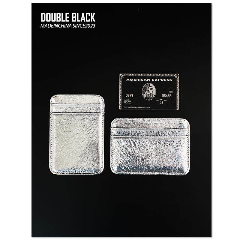 "re-blackened" textured silver wallet 💰 | First layer cowhide, multi ...