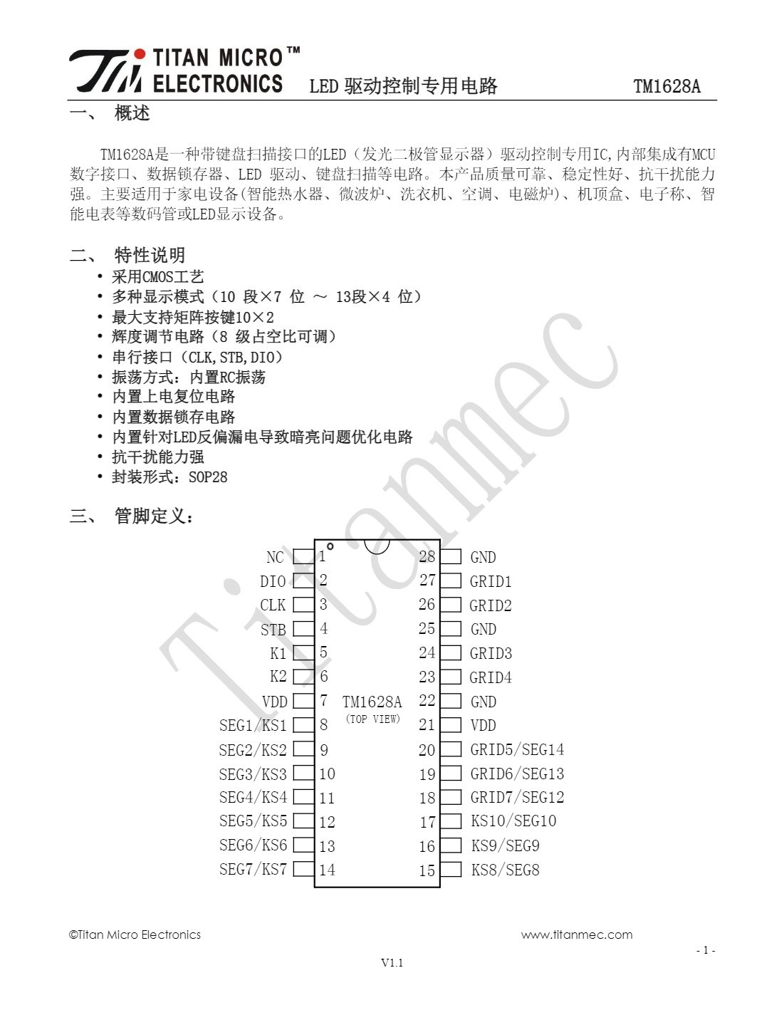 拆解电子世界的“幕后英雄”！TM1628/TM1628A/AIP1628芯片全解析🔥带你玩转LED驱动控制 _集成电路IC_淘宝数码网