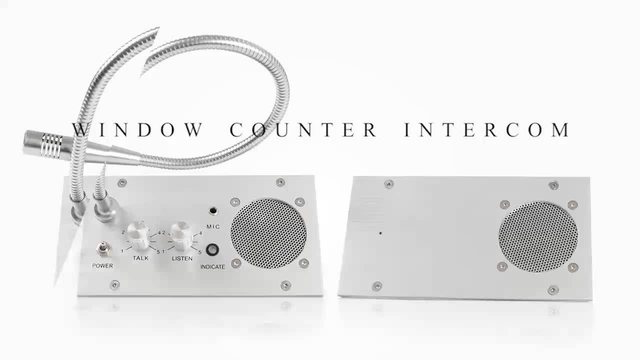 Intercom Window Speaker System Wireless Mic Headset For Plaza Store ...