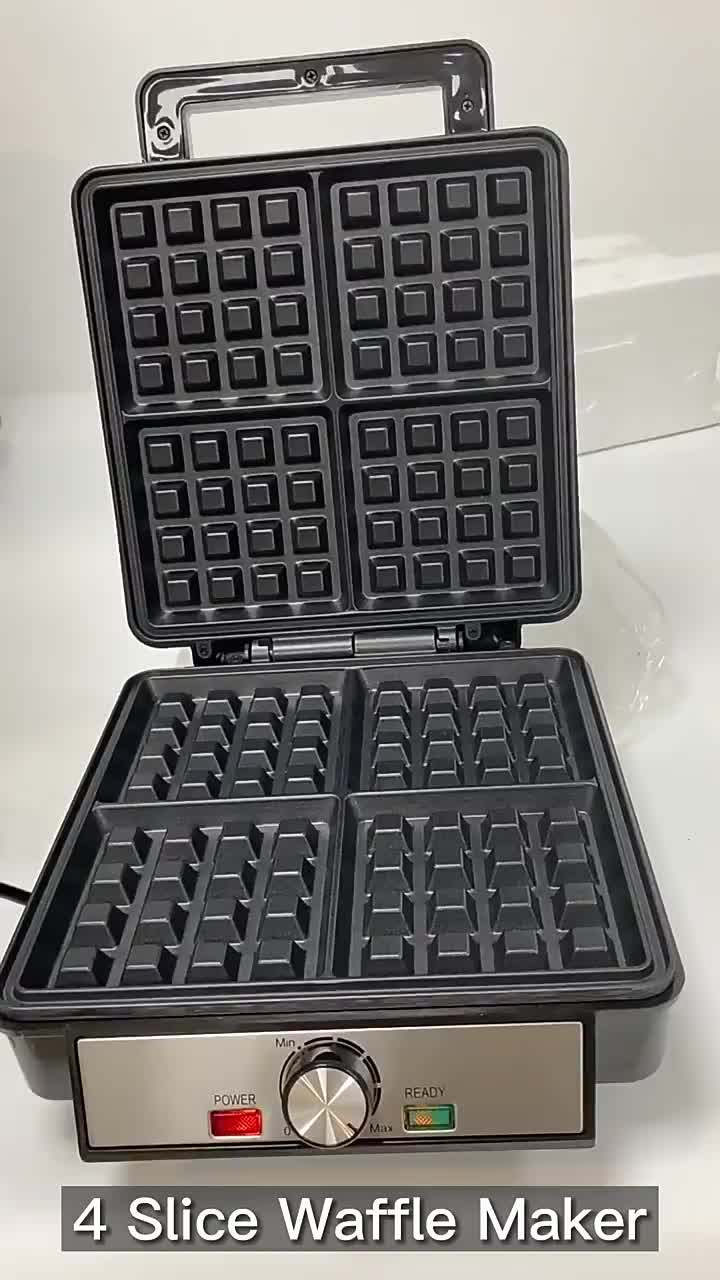 Belgian Waffle Maker Electric 4 Slice Nonstick-coated Baking Pans ...