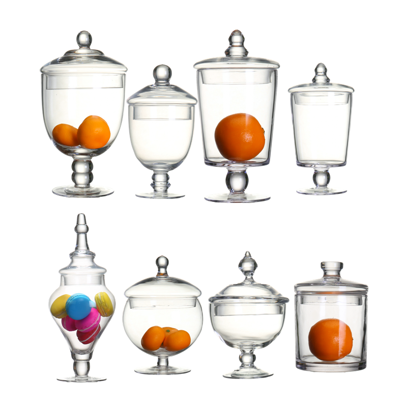 Transparent glass sugar tank small European style creative storage tank ...