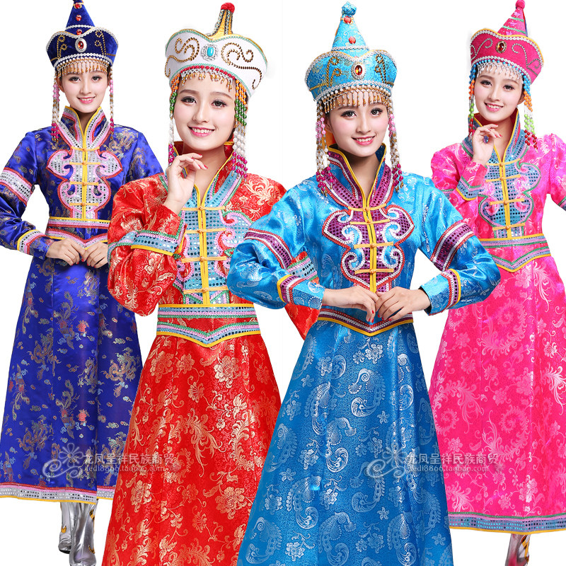 [USD 50.48] Women's Mongolian robes, traditional Mongolian dance ...