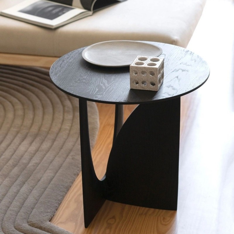 沙发边几实木床头小圆桌置物北欧ins客厅简约迷你中古侘寂风茶几-Taobao