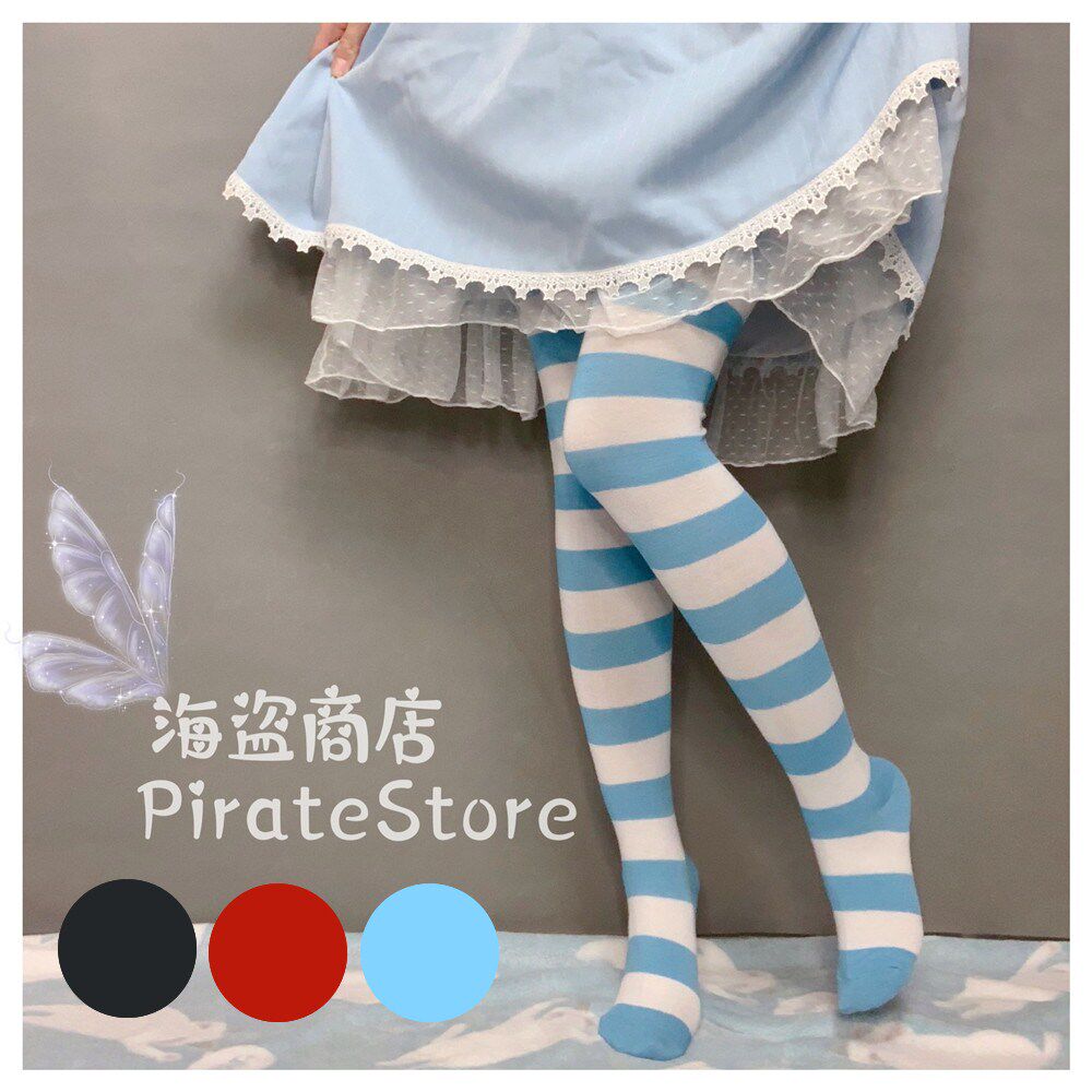 2025's hottest trend: alice in wonderland striped thigh-high socks ...