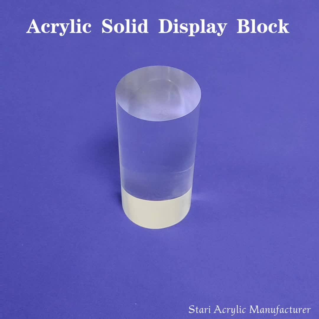 Polished Solid Acrylic Cylinders,Holiday Acrylic Circular Riser Block ...