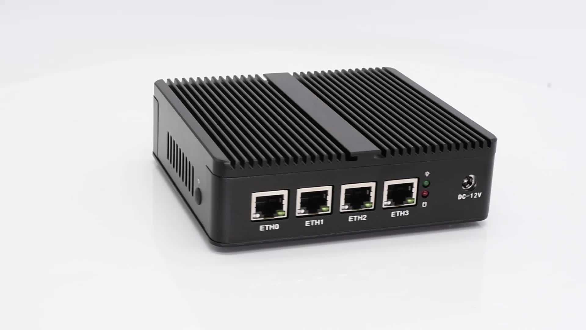 J4125 Motherboard Firewall Mini Pc N4000 Pfsense Machine Vision Ipc Fanless 4 Lan Mini Computer ...
