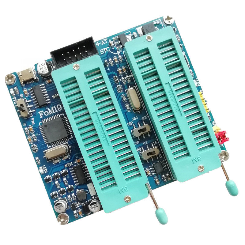 AT51 chips STC microcontroller programmer AT89C2051 S52 c52 burner AT24 ...