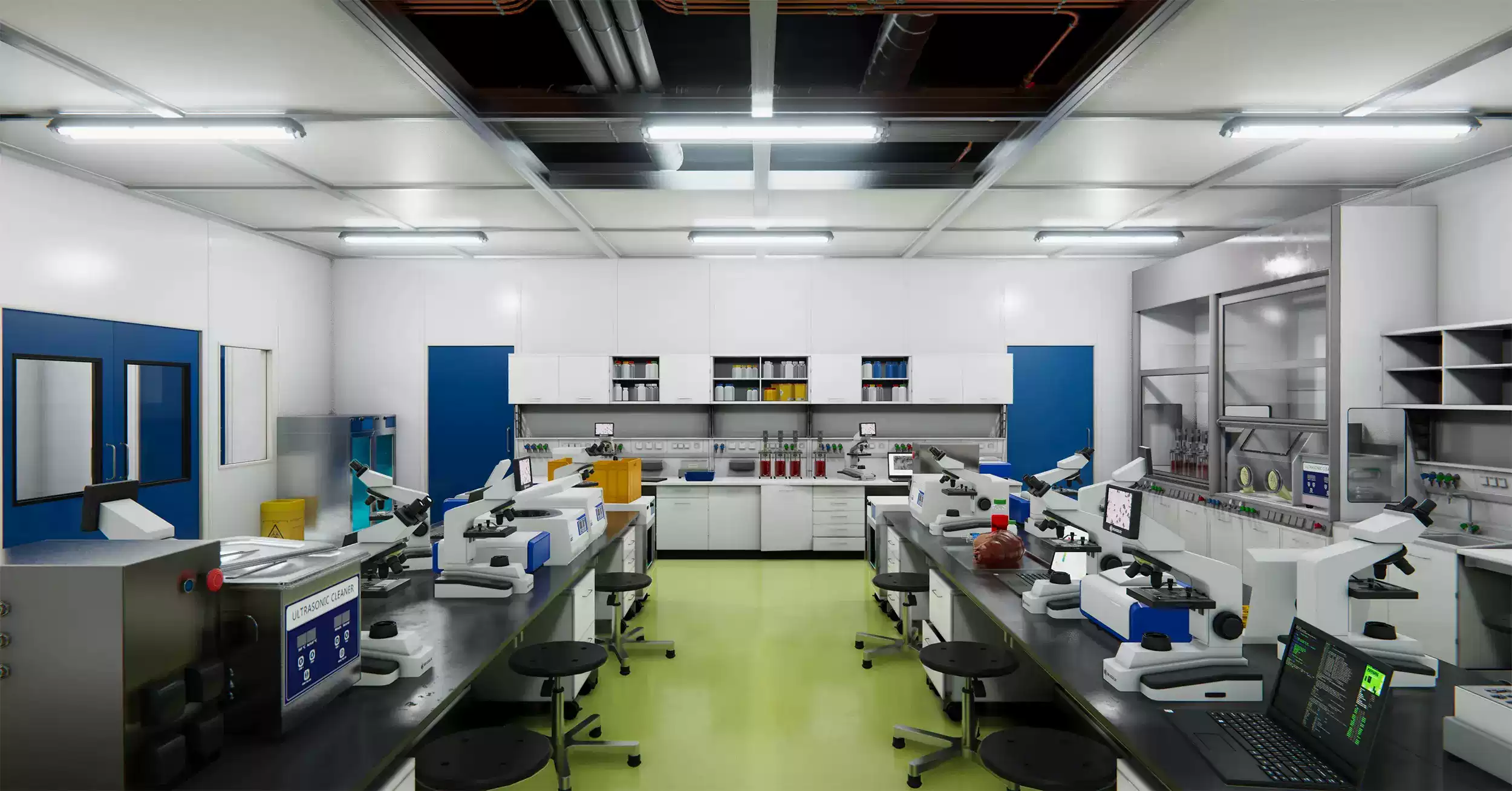 Unity Modern Laboratory 1.2 现代实验室生物研究室场景