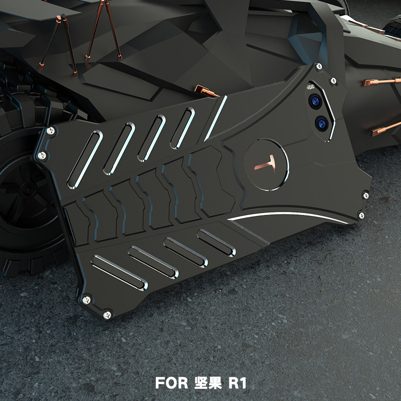 R-Just Batman Shockproof Aluminum Shell Metal Case with Custom Bataran ...