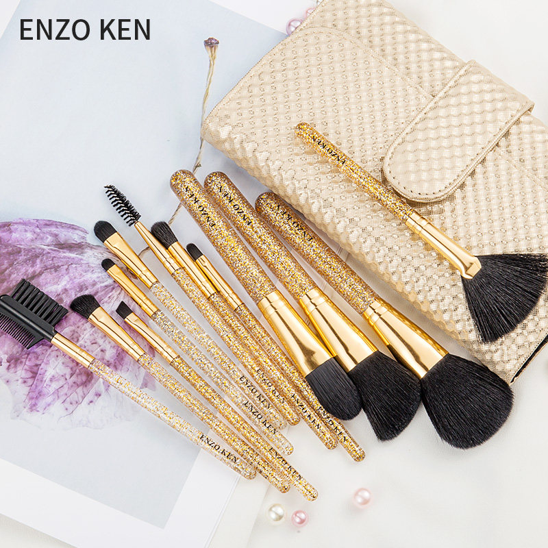 Enzo powder makeup brush suit: 🌟 Super soft girl heart portable brush ...