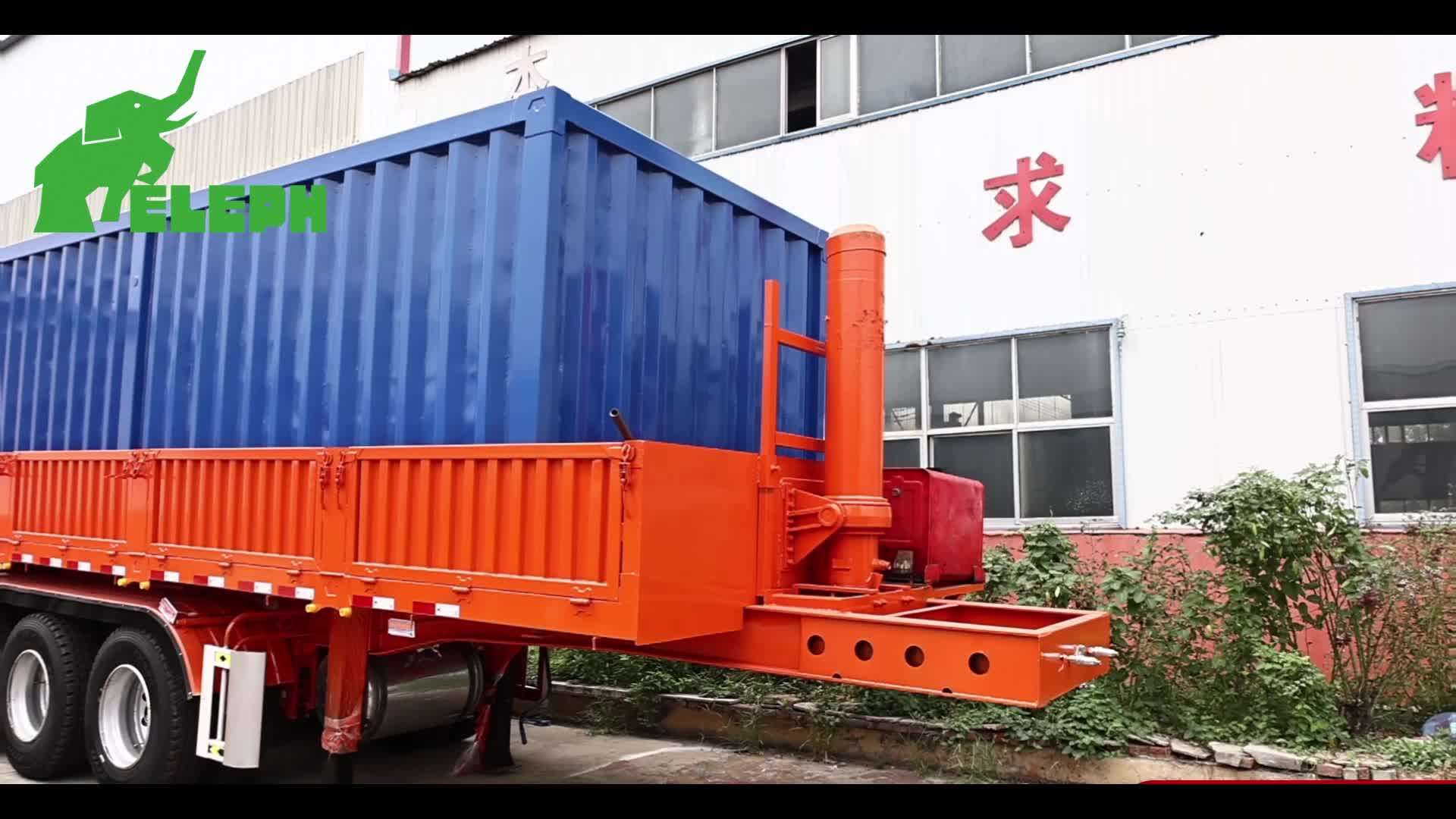 20ft 40ft Rear Hydraulic Dump Tipper Dumper Shipping Container Truck ...