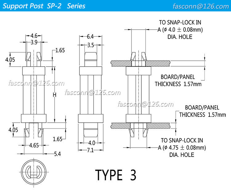 Nylon PCB Spacer Plastic Dual Locking Mini Support Post/Micro/MSP/MSPM ...