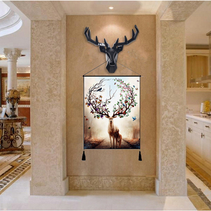 Nordic deer head wall hanging wall decoration porch wall bar cafe ...