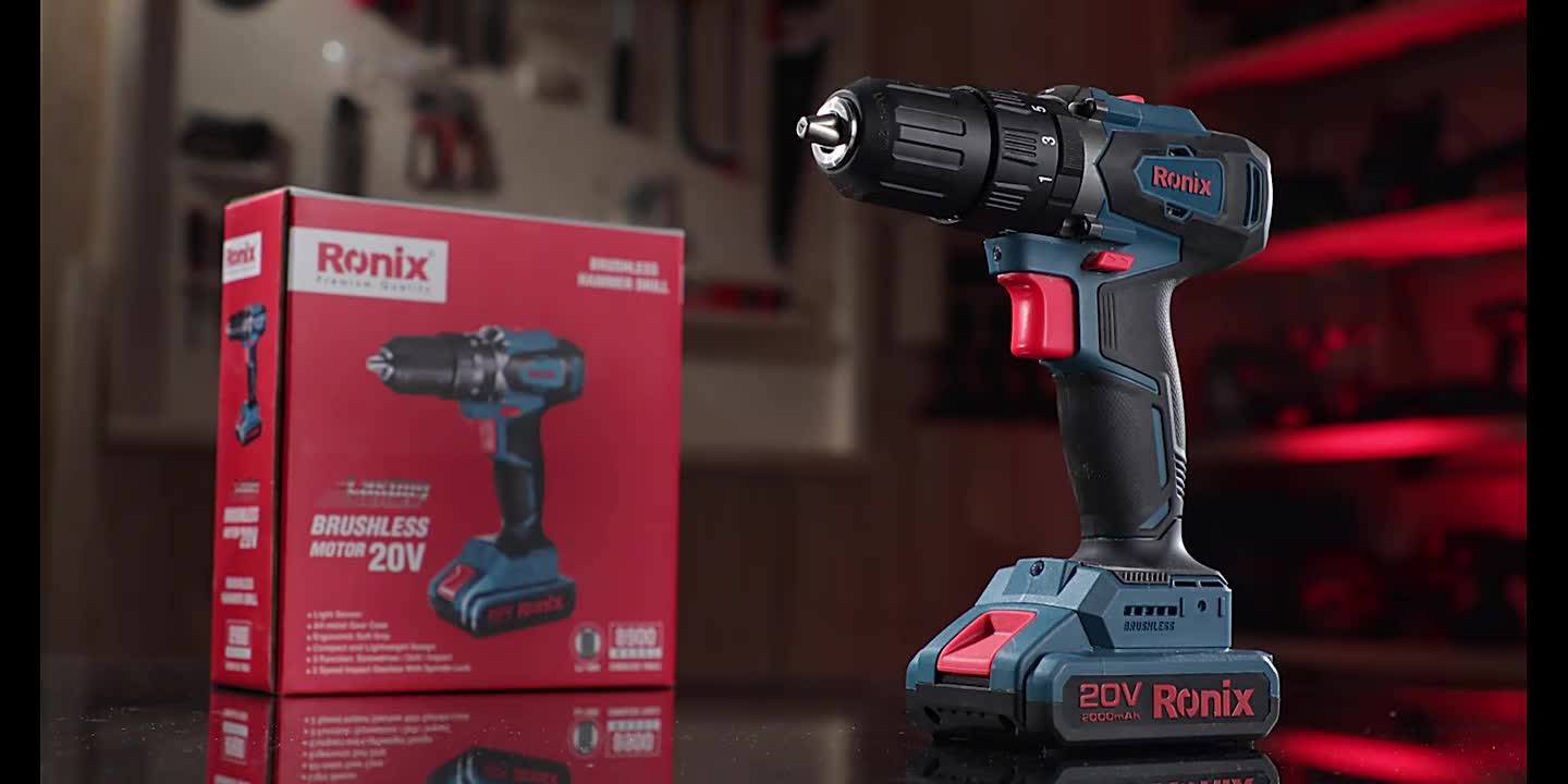 Ronix 20v In Stock 8900~8900k Cordless Impact Drill Brushless Electric ...