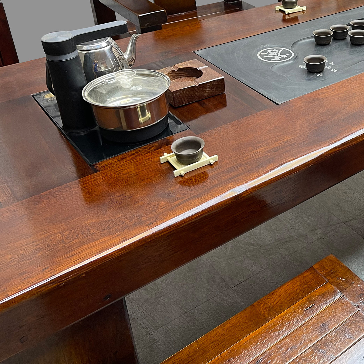 [USD 675.71] Old boat tea table and chair combination tea table solid ...