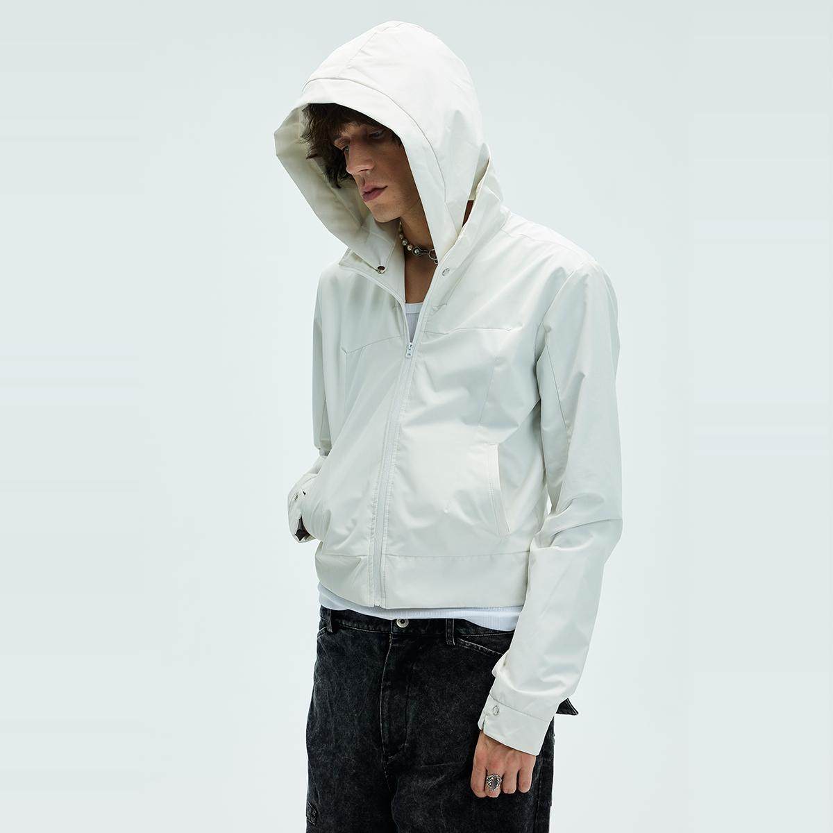 Whistlehunter (wstht) two-color detachable hooded waterproof color ...