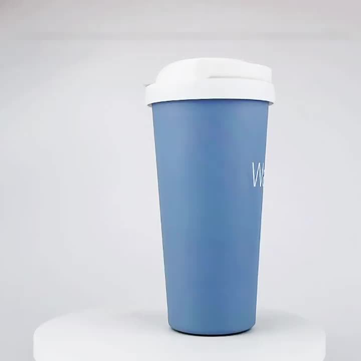 17oz Cute Thermos Mug With Straw 500ml Stainless Steel Vacuum Flask ...