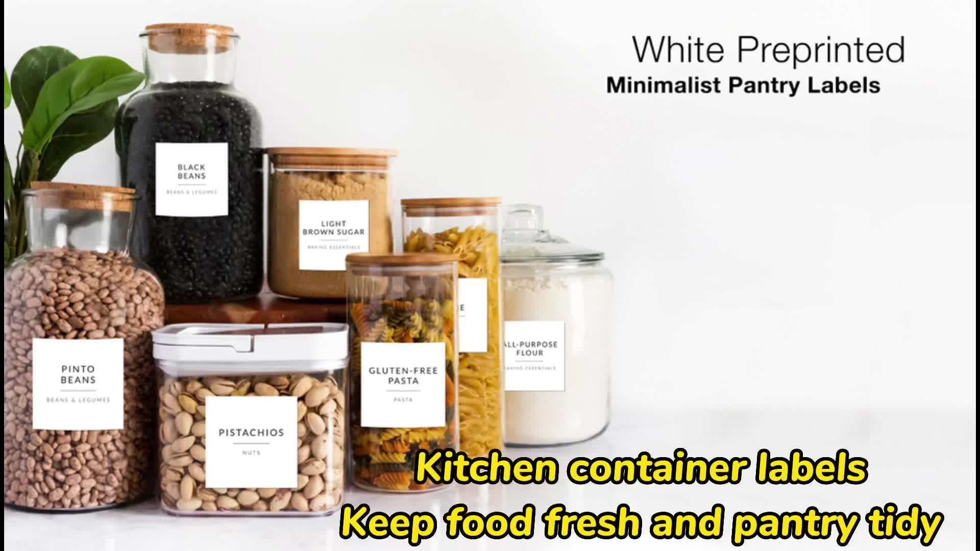 Custom Minimalist Preprinted Cleaning Labels For Bathroom Bottle Jars ...