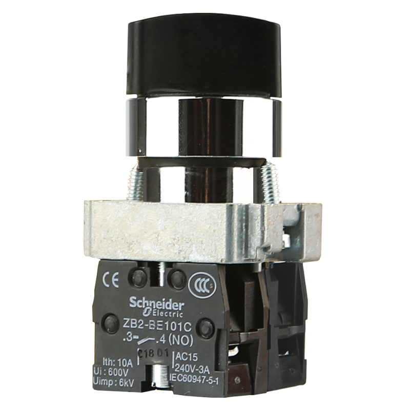 施耐德三檔旋轉開關自鎖XB2BD33C兩常開22mm選擇轉換開關XB2BD21C