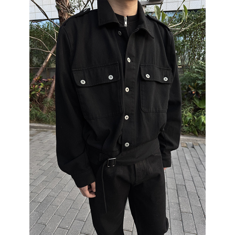 WANNA LAB 25SS 军工牛仔外套：🔥复古军装风，腰带调节让你轻松驾驭！ -牛仔外套-淘宝好物网