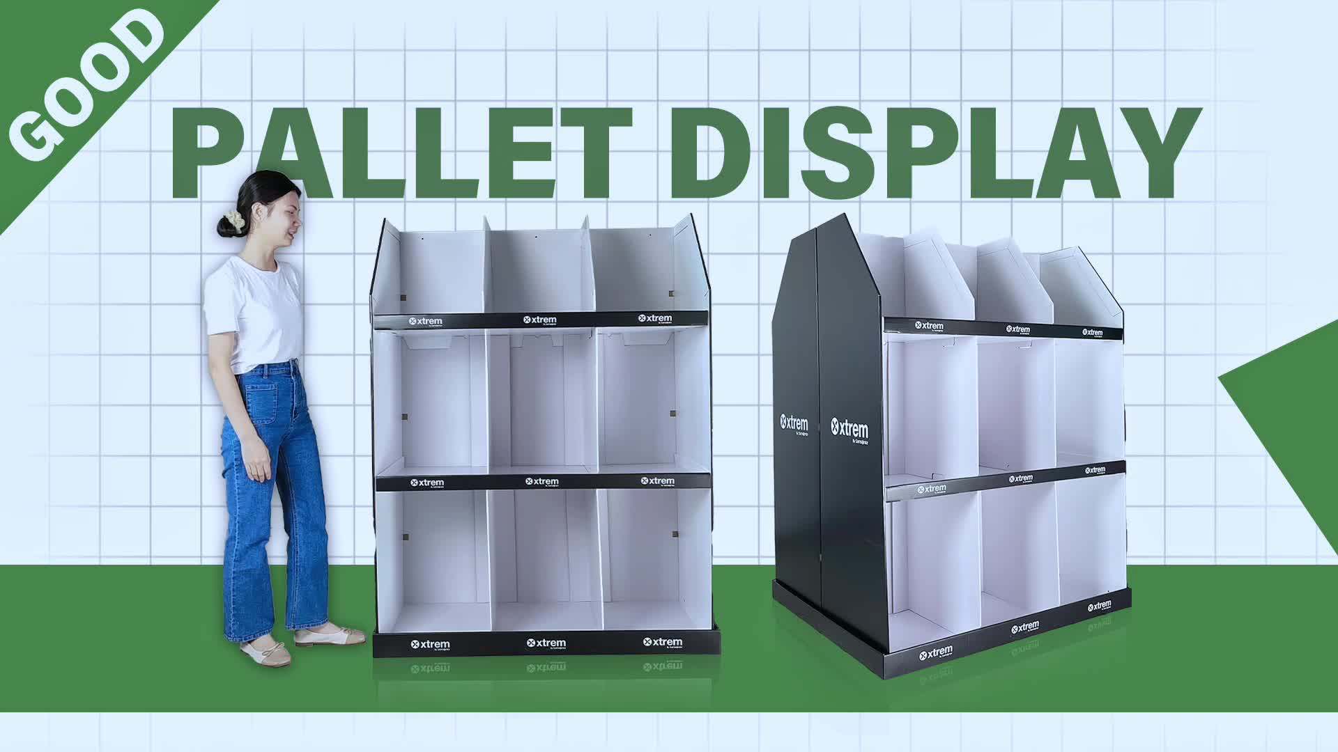 Corrugated Pallet Display Stand Promotion Cardboard Candy Food Pallet ...