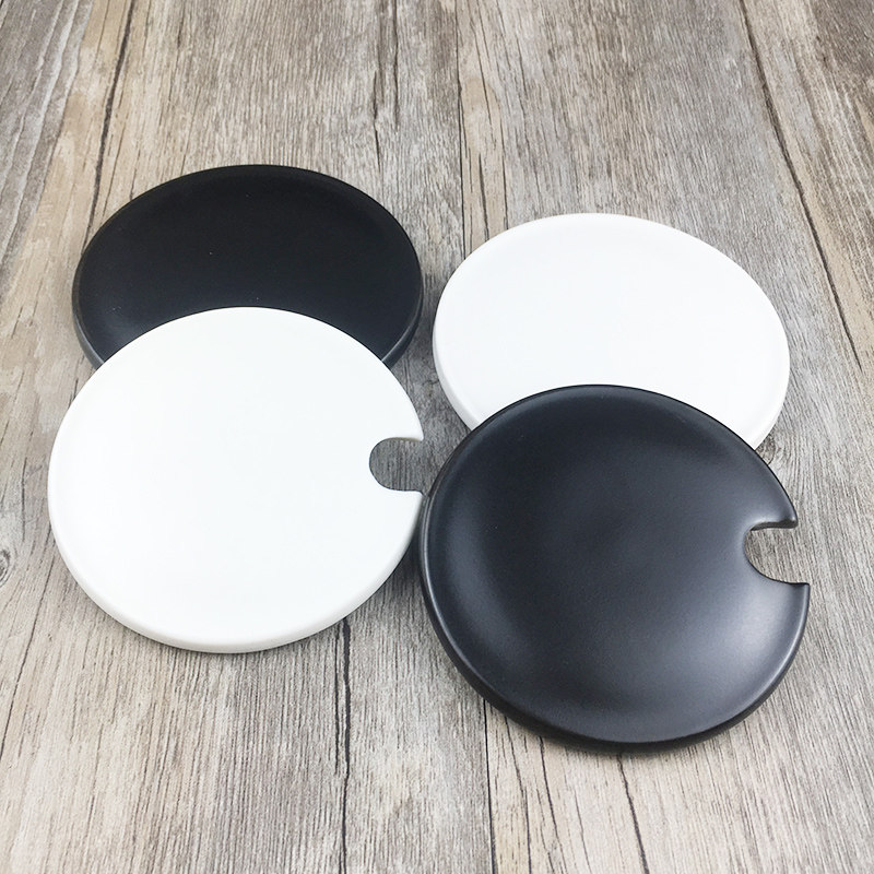 Creative Mug Cup lid Universal Ceramic Cup lid Round Matte Cup lid ...