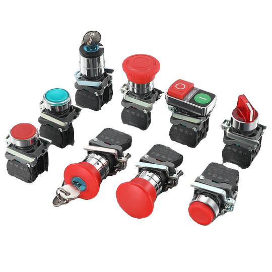 XB4 Button Switch Push-Type Inching Self-Resetting Self-Locking Start ...