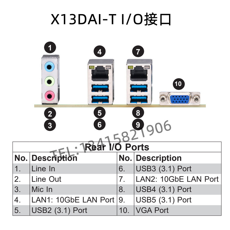 超微X13DAI-T：双路巨无霸，解锁至强四代新纪元！数据中心必备神器！-主板-淘宝好物网