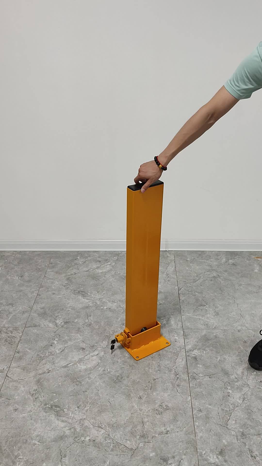 Foldable Steel Bollard Lockable Folding Security Steel Guard Post Fold ...