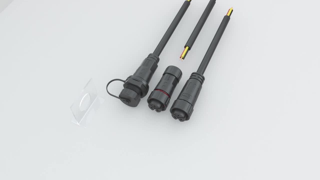 M16 6pin Junction Box Panel Mount Waterproof Male Female Electrical ...