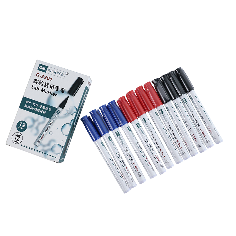 Geemarker G-3201耐酒精记号笔 实验室高低温标示笔 防水油性工业用笔