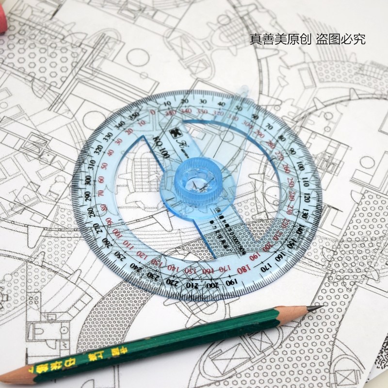 [USD 6.24] Full round instrument drawing round template double scale ...