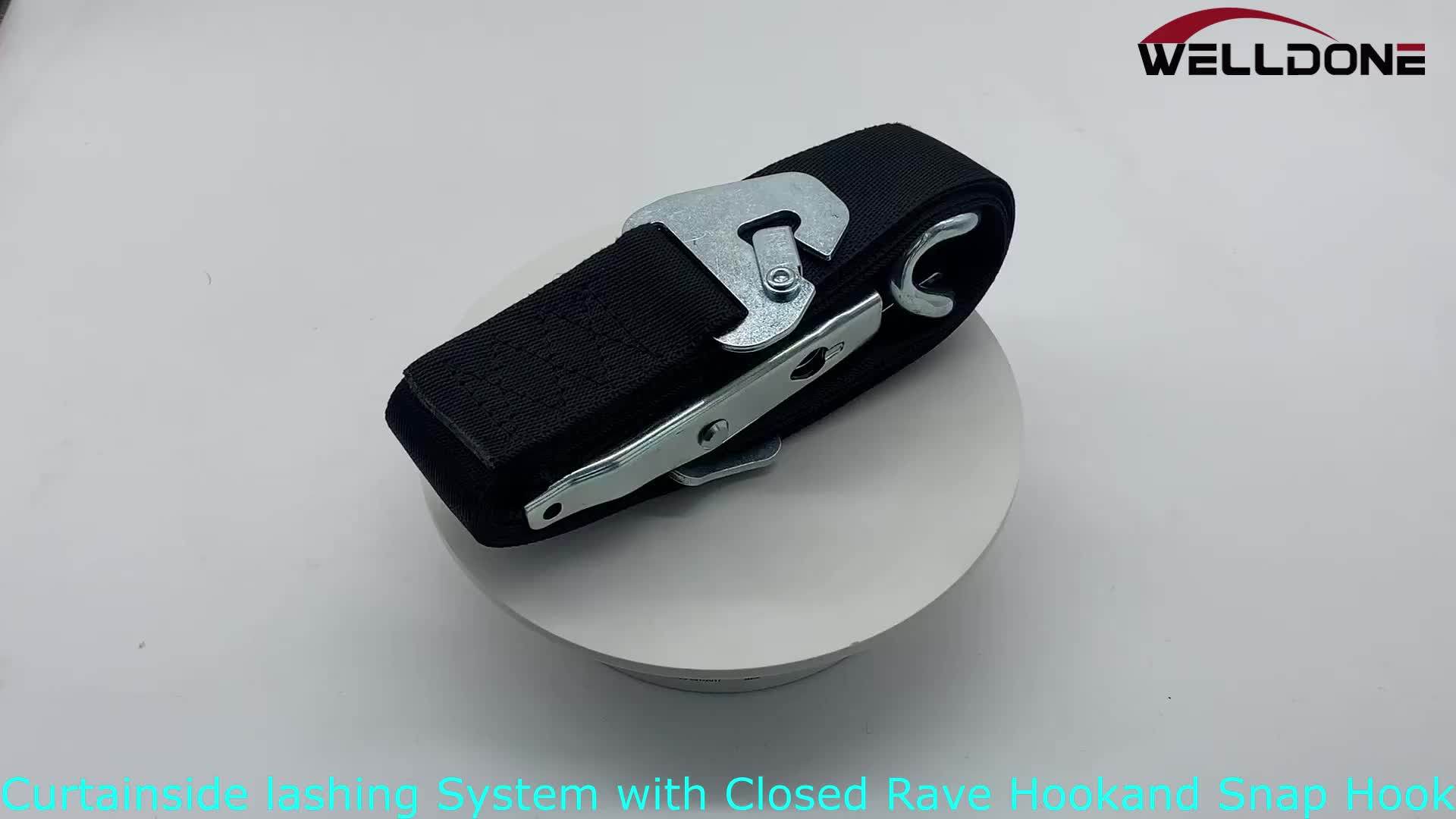 50mm Curtainside Internal Lashing System Over Center Buckle Strap With ...