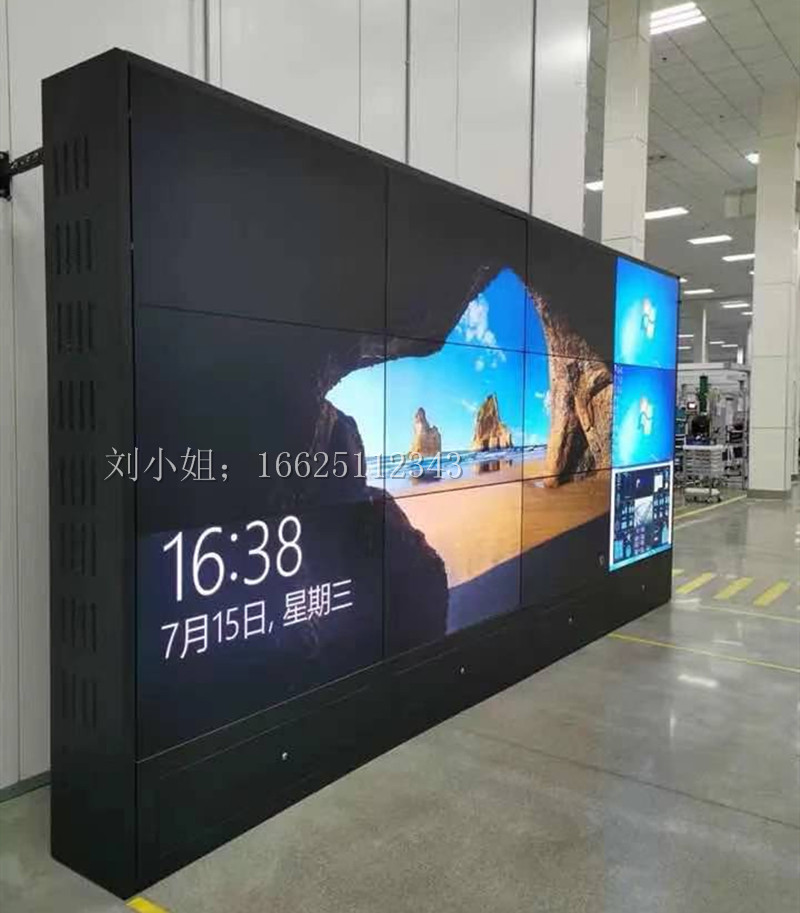 Monitor TV wall floor cabinet 5055 inch splicing screen showcase ...