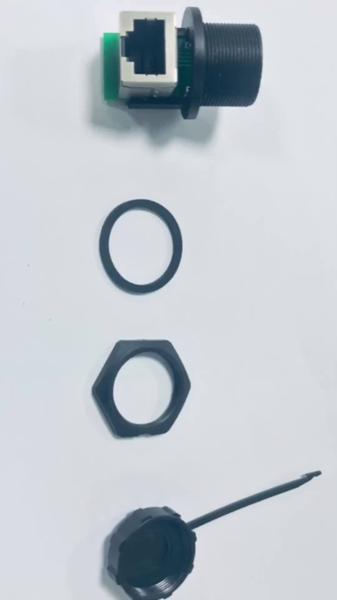 Cazn Rj45 Panel Mount Wall Socket Ip67 Waterproof Rj45 Modular Jack ...