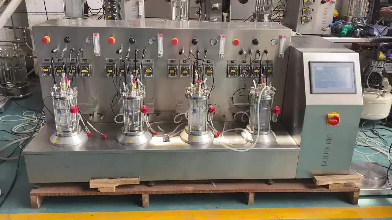 Microbial Cell Culture Bioreactor Glass Vessel Fermenter - Buy Multi ...