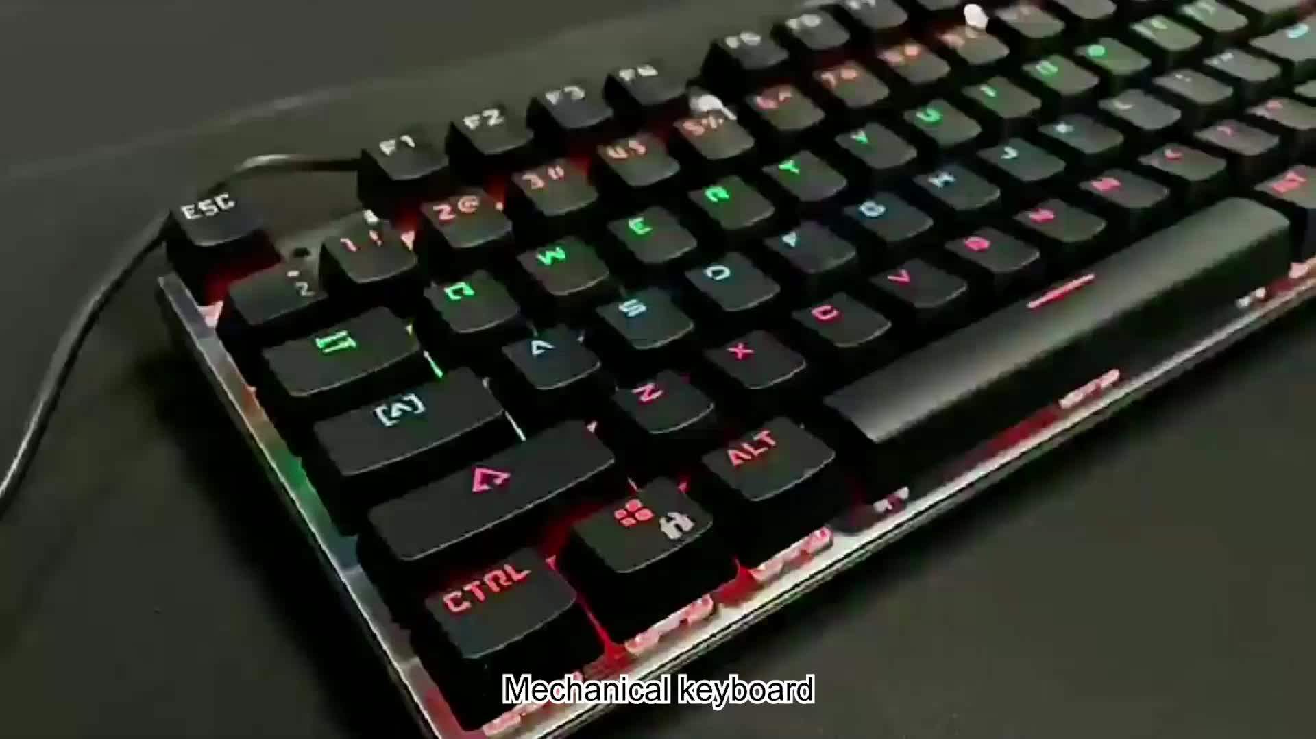 Rgb Fully Mechanical Teclado Gamer Computer Clavier Double Colors ...