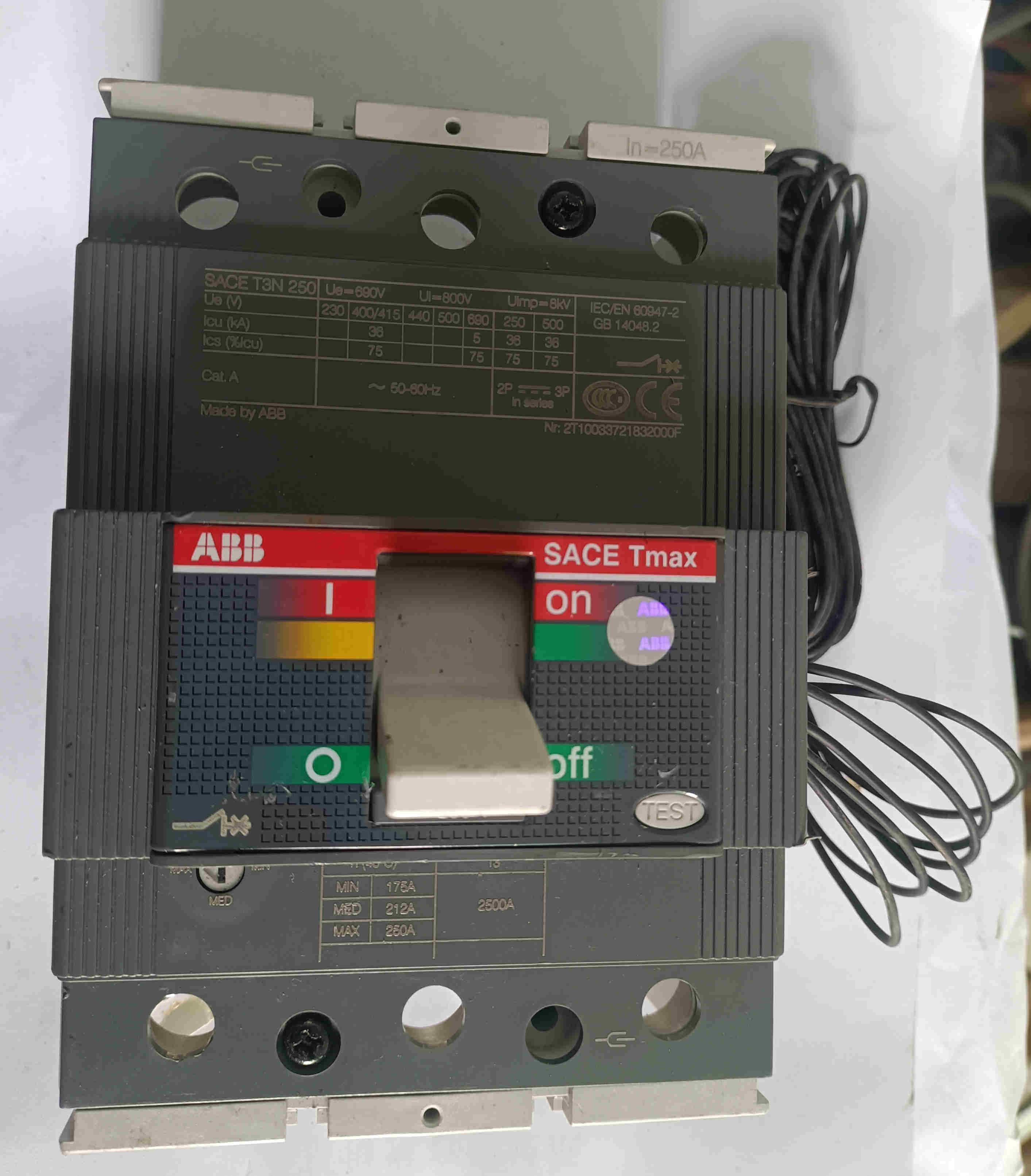 原装 ABB塑壳SACE断路器T3N250 sace t3n 250 t3n250 tmd 250a - 〓器材友情交换〓 - 矿石收音机论坛 ...
