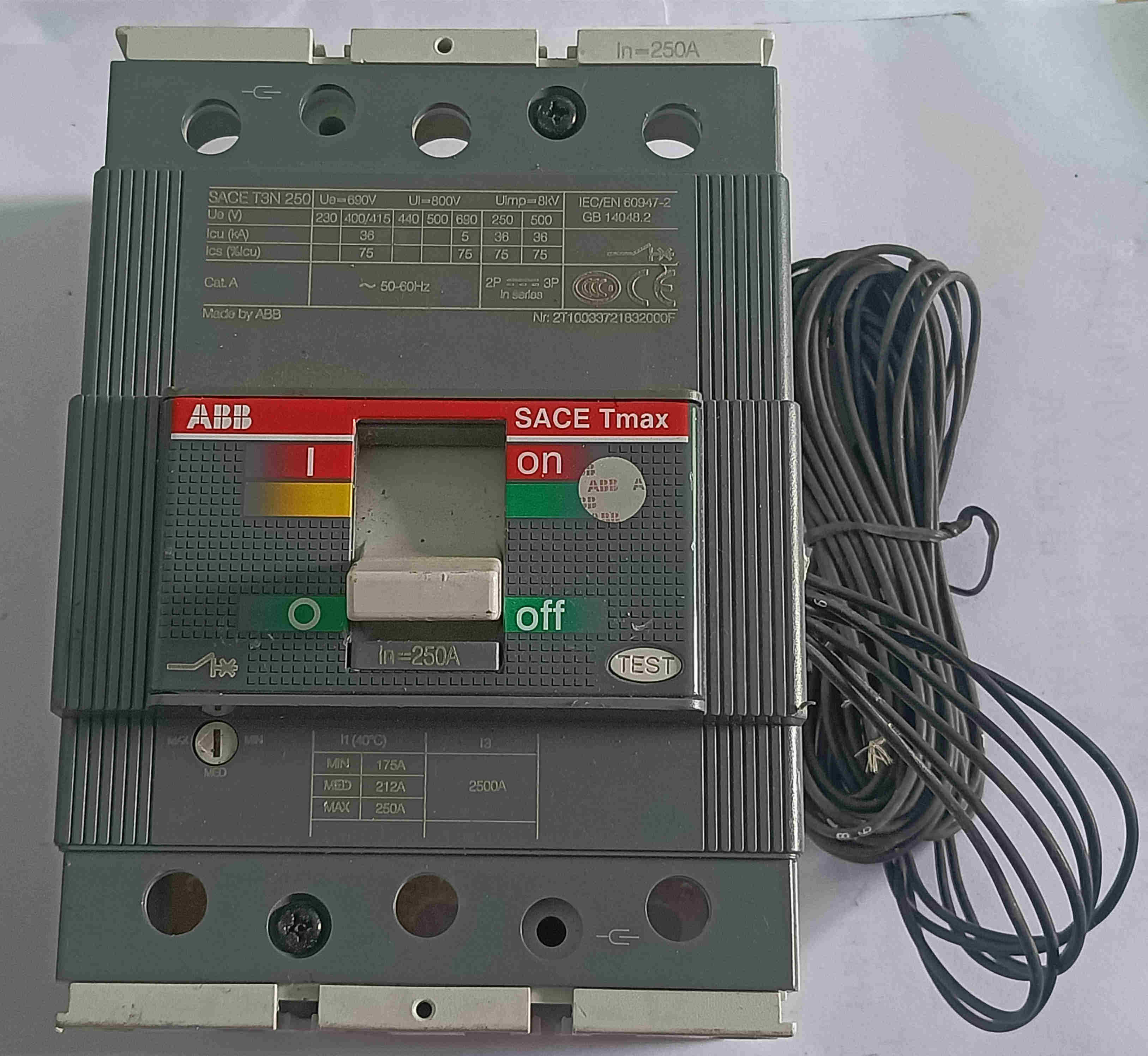 原装 ABB塑壳SACE断路器T3N250 sace t3n 250 t3n250 tmd 250a - 〓器材友情交换〓 - 矿石收音机论坛 ...