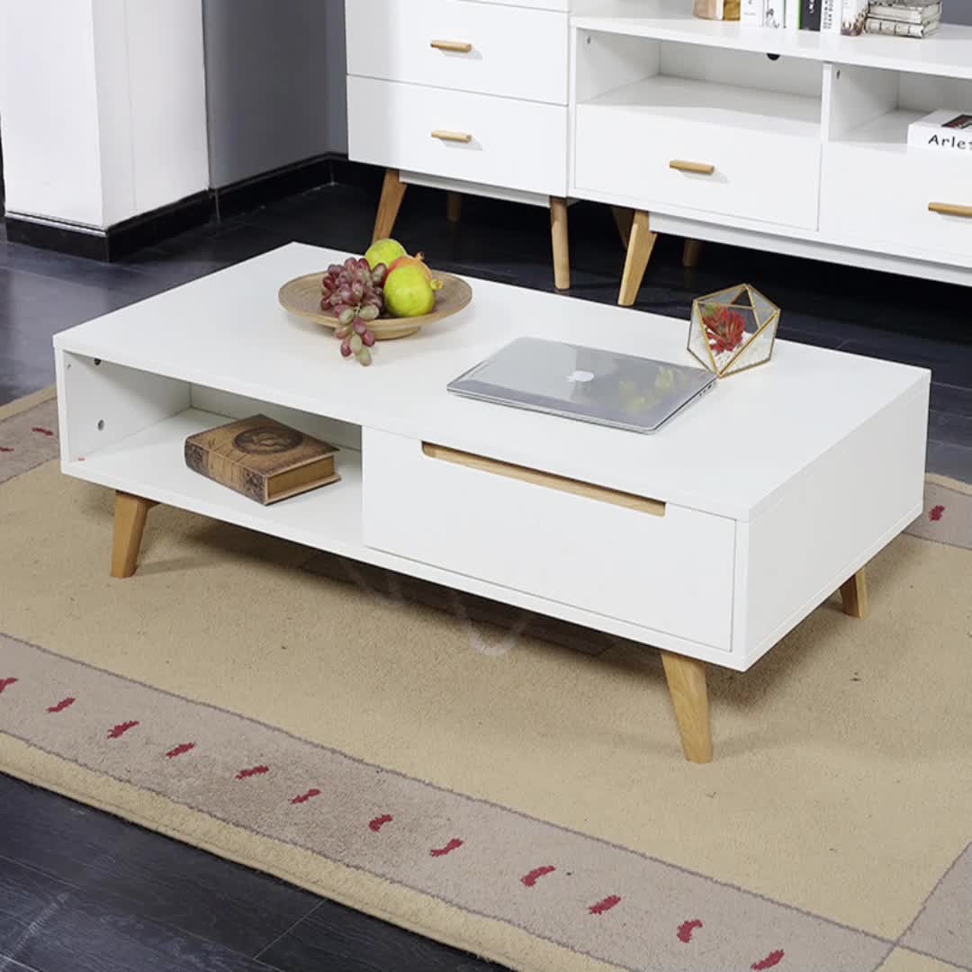 Simple Design Portable Centre Table Mdf Particle Wooden Living Room ...