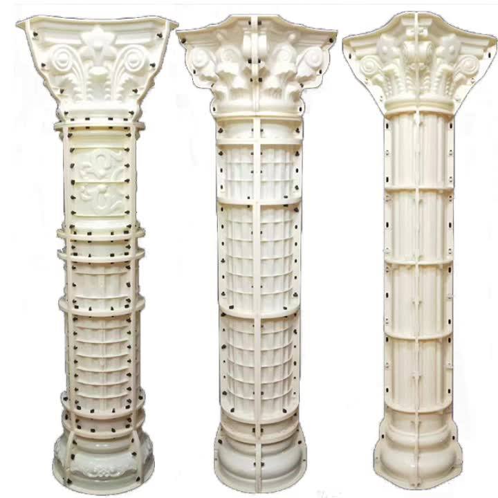 New Designs Concrete Plastic Roman Pillar Columns Mould For Sale Mold ...
