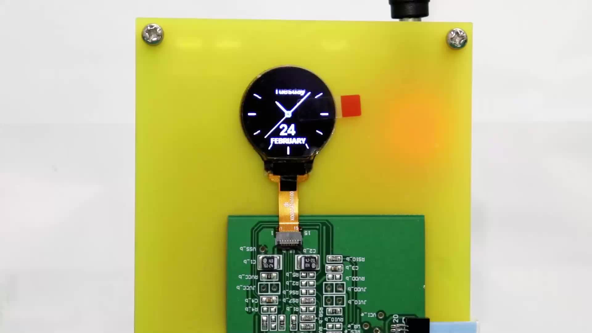 0.75 Inch Round White Oled Display 128x128 Pixels Spi & Iic Interface With Ssd1327 Driver And 15 ...