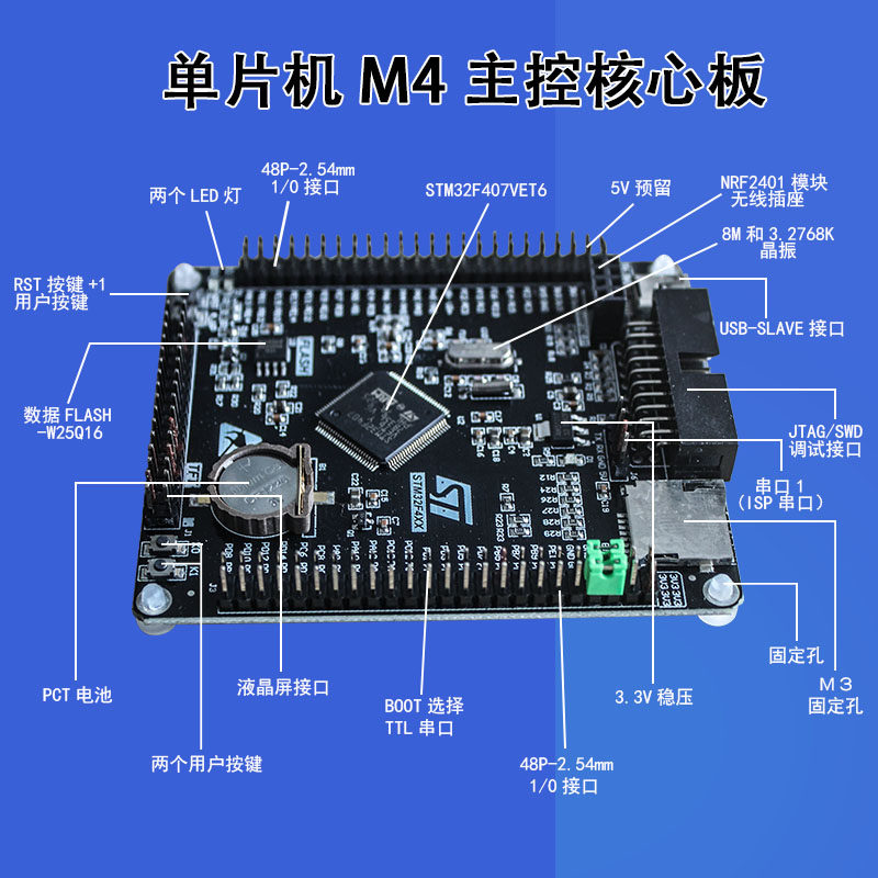 [USD 48.13] STM32F407VET6 Development Board MCU M4 Learning Board Core Board STM32 Small System ...
