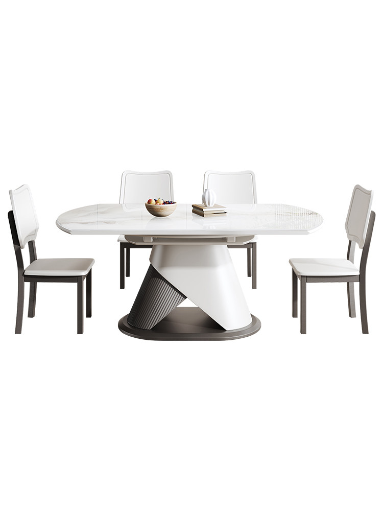 [USD 445.89] Modern Simple Solid Wood Rock Dining Table and Chair Set ...