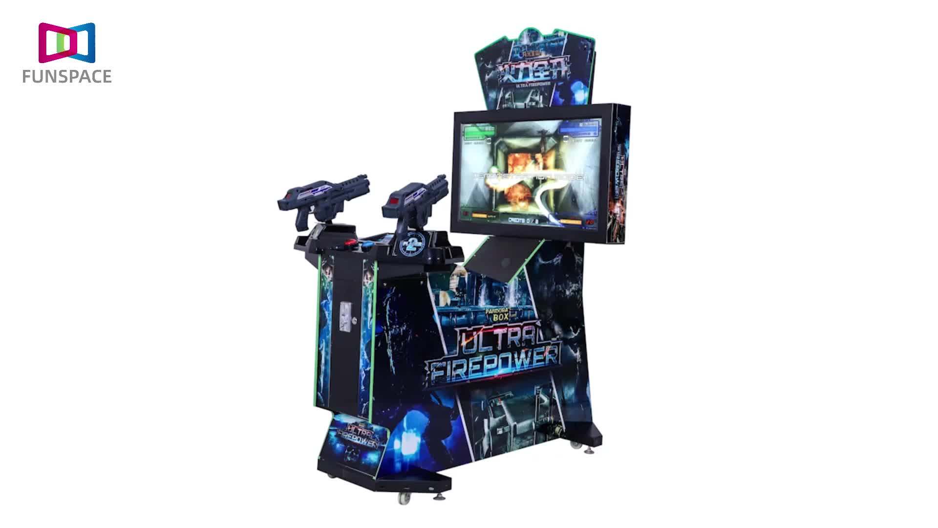 Indoor Entertainment 2 Player Interactive Arcade Coin Operated Gun ...