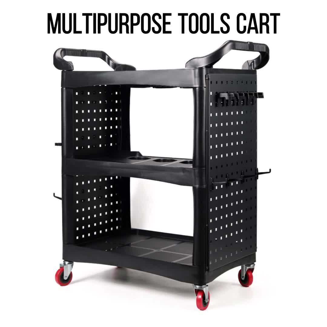 Hot Sale Auto Repair Tool Cart 3 Shelf Tool Cart Car Wash Detailing ...