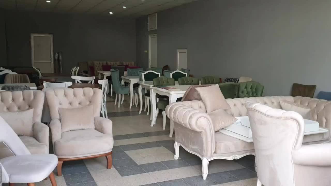 Modern Restaurant Sofa Cafe Table And Chairs Furniture Set Restaurant ...