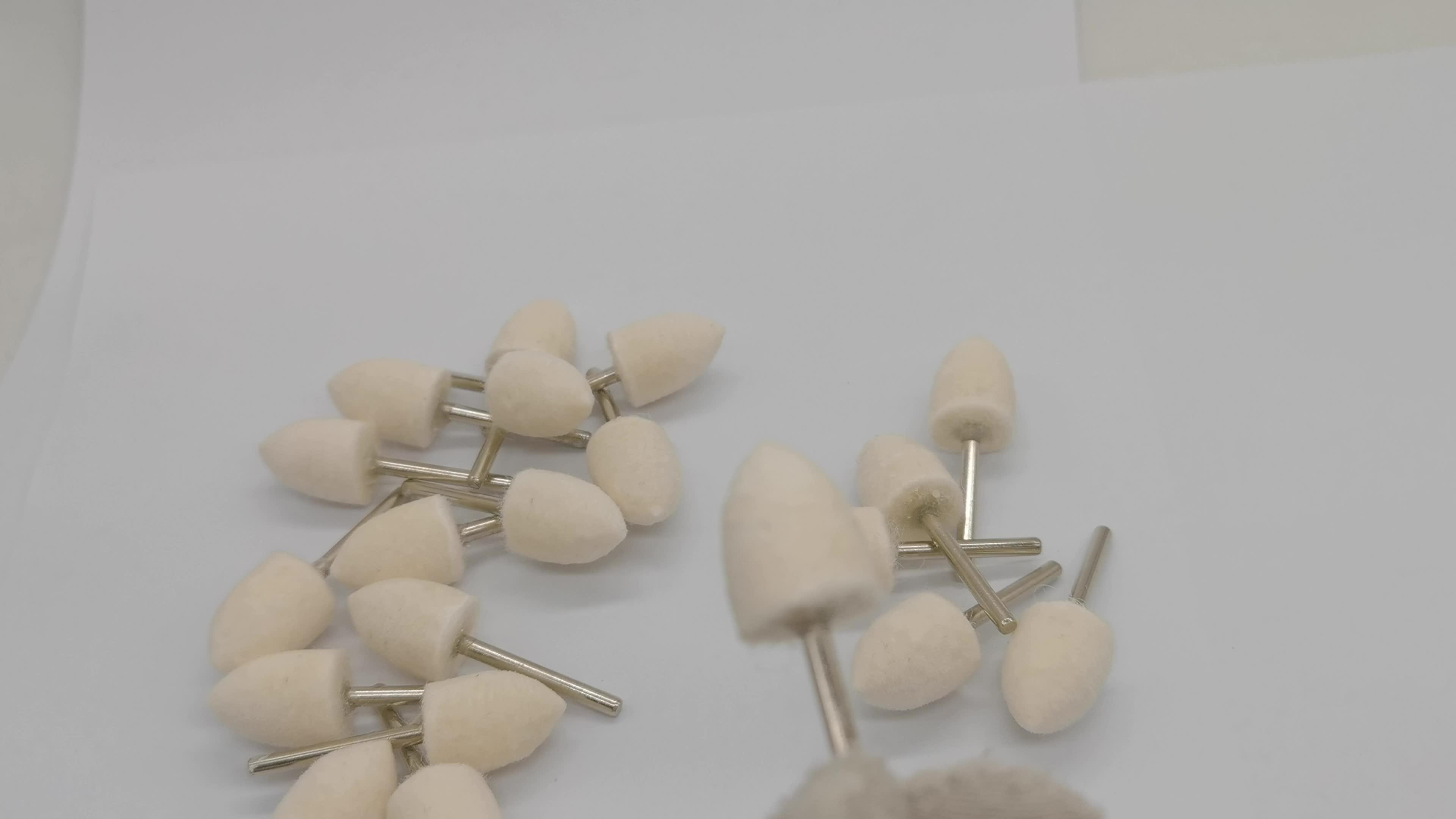 Rotary Polishing Tools Wool Felt Mounted Mandrel Grinding Bits Grinder ...