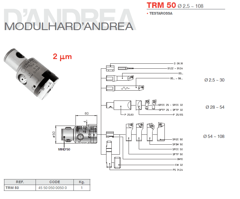 意大利DANDREA丹德瑞镗头TRM50-阿里巴巴